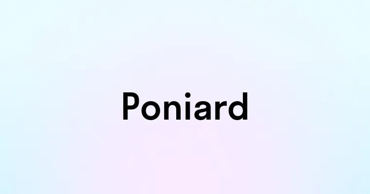 Poniard — перевод, транскрипция, произношение и примеры