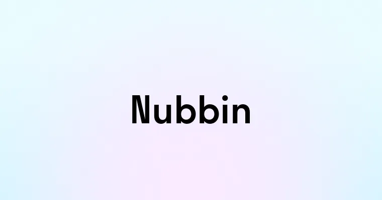 Nubbin — перевод, транскрипция, произношение и примеры