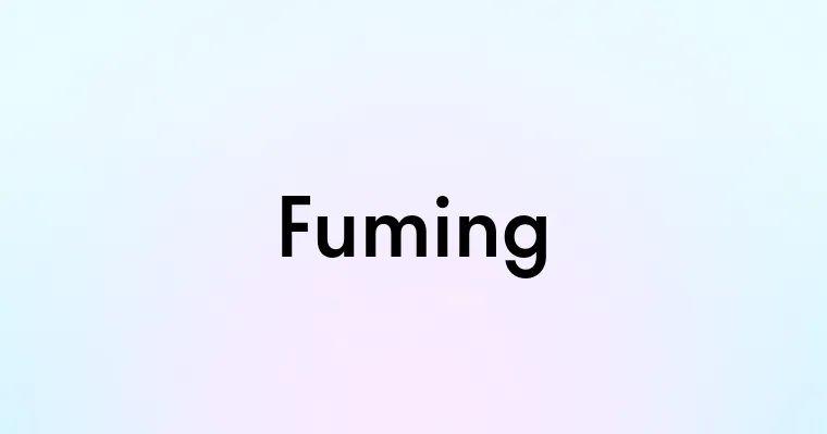 Fuming — перевод, транскрипция, произношение и примеры