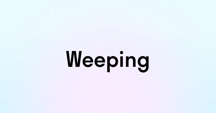 Weeping — перевод, транскрипция, произношение и примеры