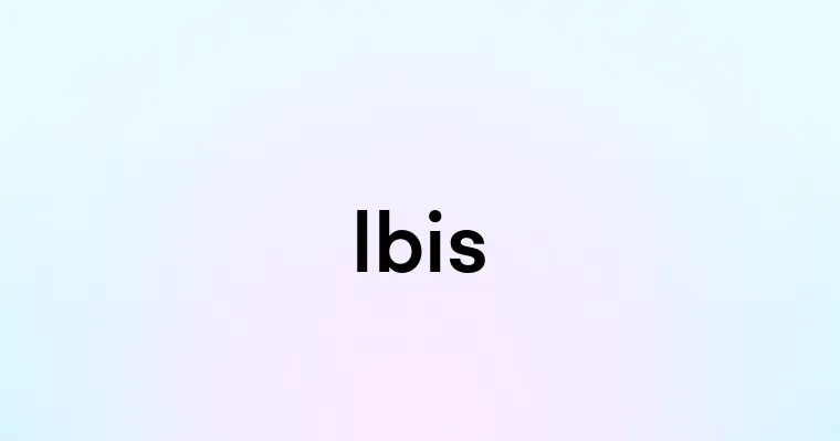 Ibis — перевод, транскрипция, произношение и примеры