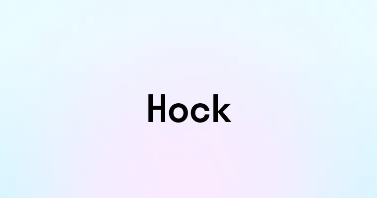 Hock — перевод, транскрипция, произношение и примеры