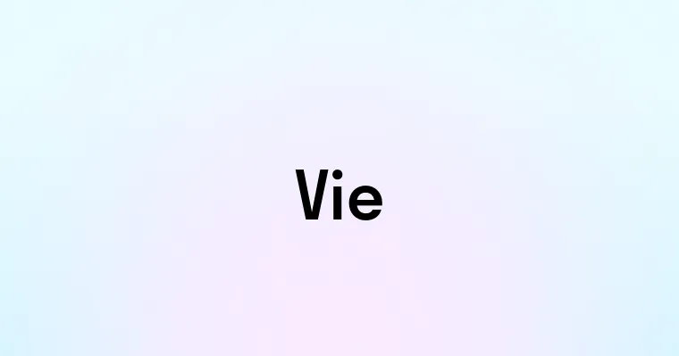 Vie — перевод, транскрипция, произношение и примеры