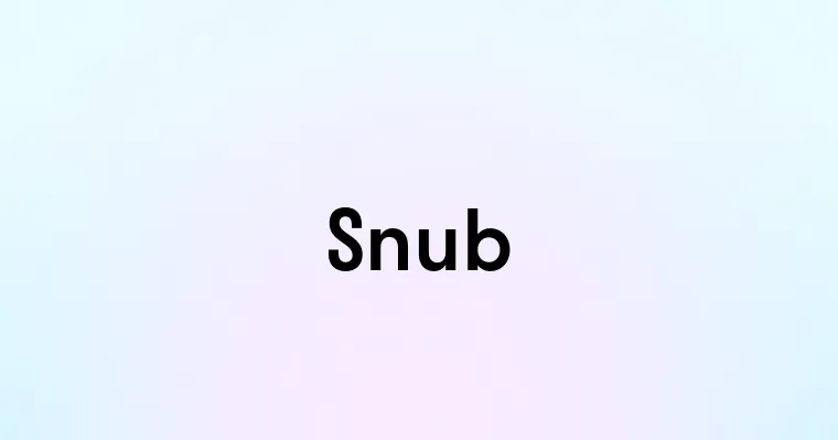 Snub — перевод, транскрипция, произношение и примеры