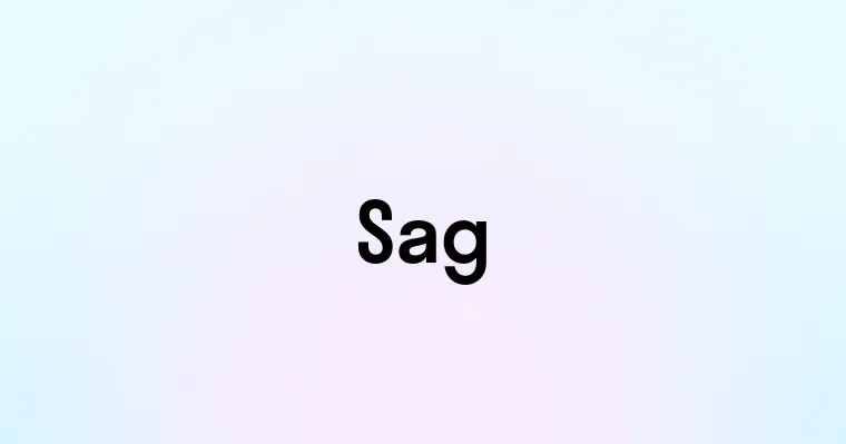 Sag — перевод, транскрипция, произношение и примеры