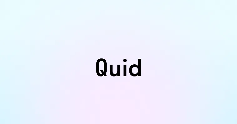 Quid — перевод, транскрипция, произношение и примеры