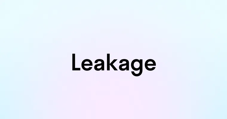 Leakage — перевод, транскрипция, произношение и примеры