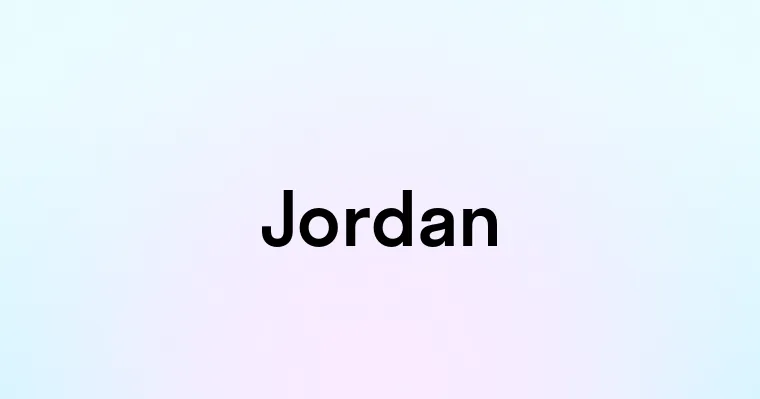 Jordan — перевод, транскрипция, произношение и примеры