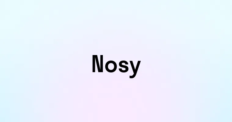 Nosy — перевод, транскрипция, произношение и примеры