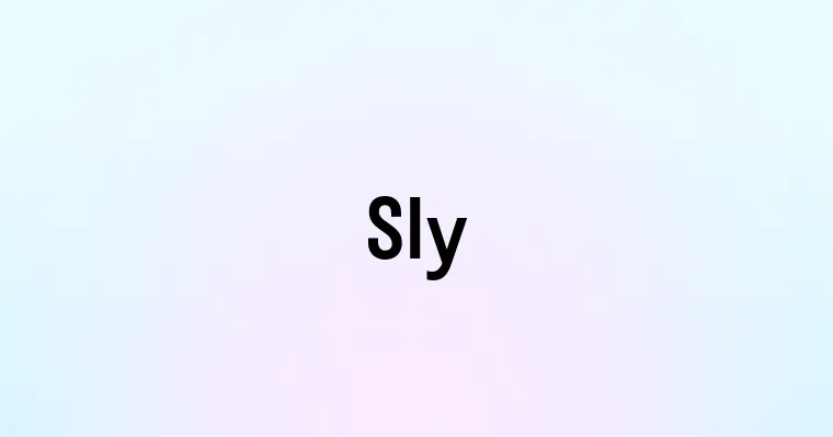Sly — перевод, транскрипция, произношение и примеры