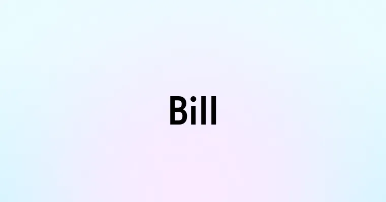 Bill — перевод, транскрипция, произношение и примеры