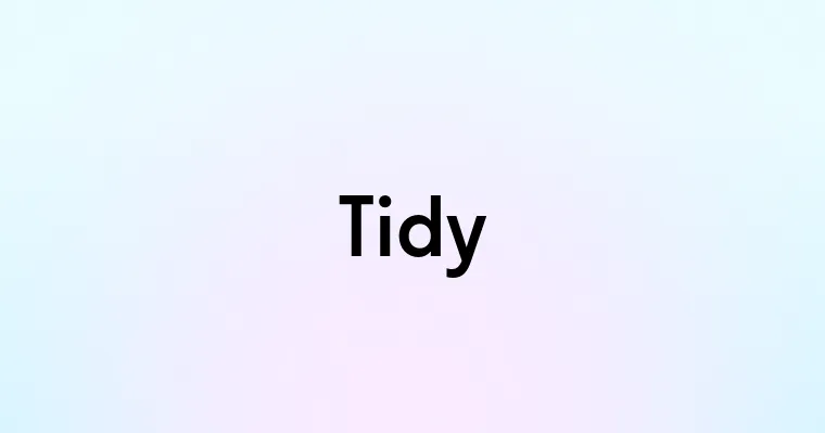 Tidy — перевод, транскрипция, произношение и примеры