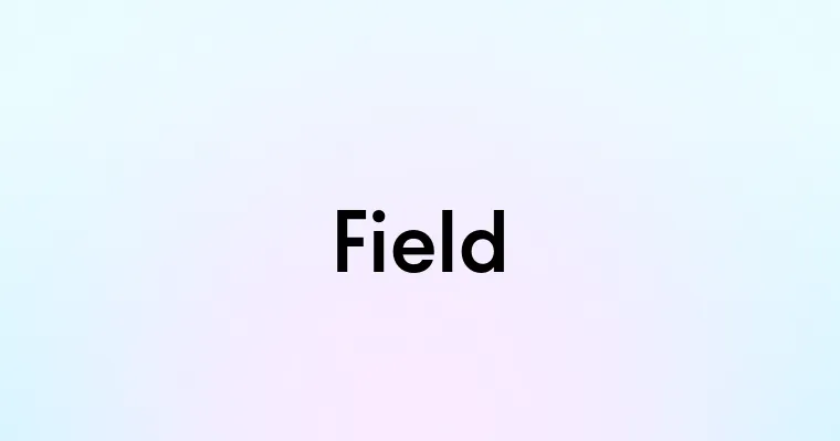 Field — перевод, транскрипция, произношение и примеры