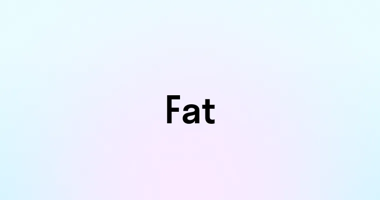 Fat — перевод, транскрипция, произношение и примеры