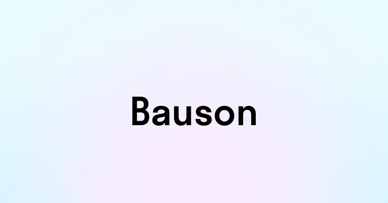 Bauson — перевод, транскрипция, произношение и примеры