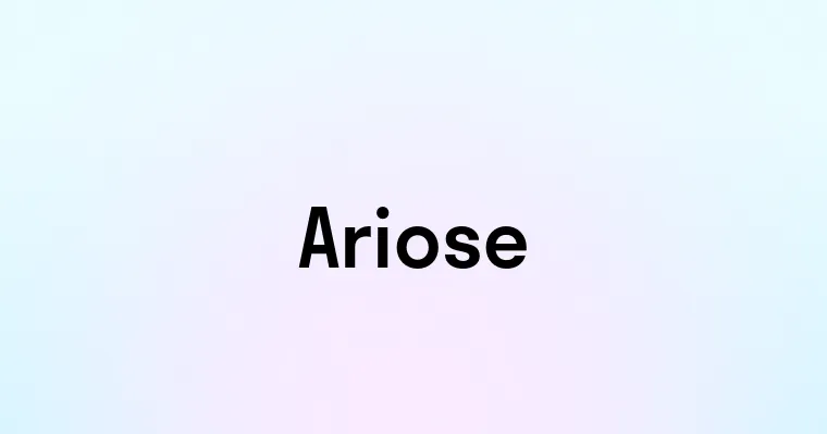 Ariose — перевод, транскрипция, произношение и примеры