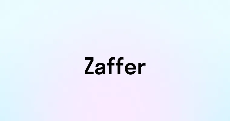 Zaffer — перевод, транскрипция, произношение и примеры