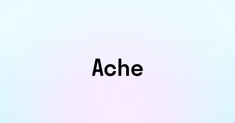 Ache — перевод, транскрипция, произношение и примеры