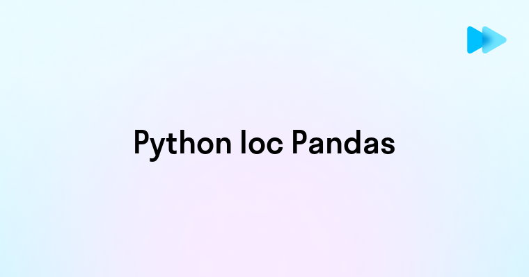 Эффективное использование Python loc в Pandas