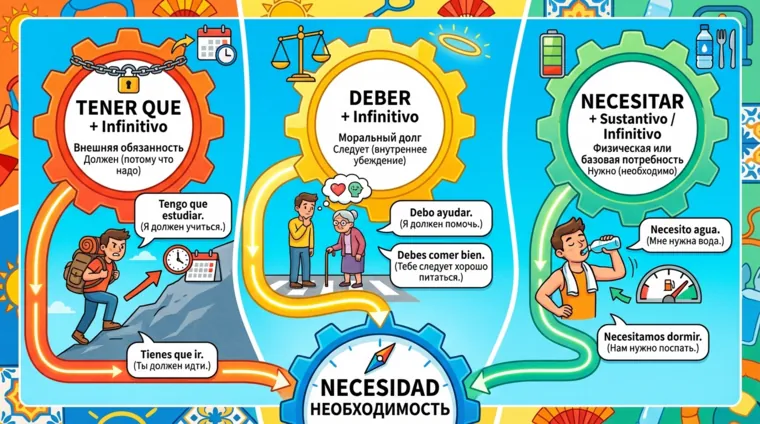 Tener que, deber и necesitar в испанском: выражаем необходимость - Skyeng